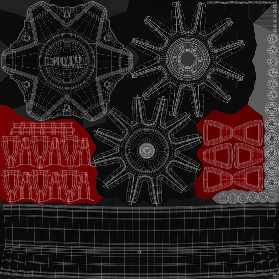 Moto metal wheel rim model - TurboSquid 1534514