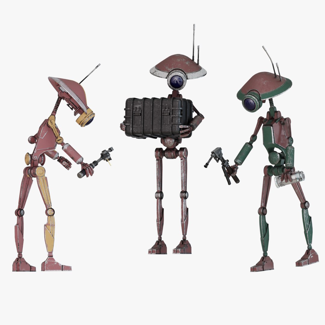 3D model Pit Droid 3 variants Star Wars - TurboSquid 2080061