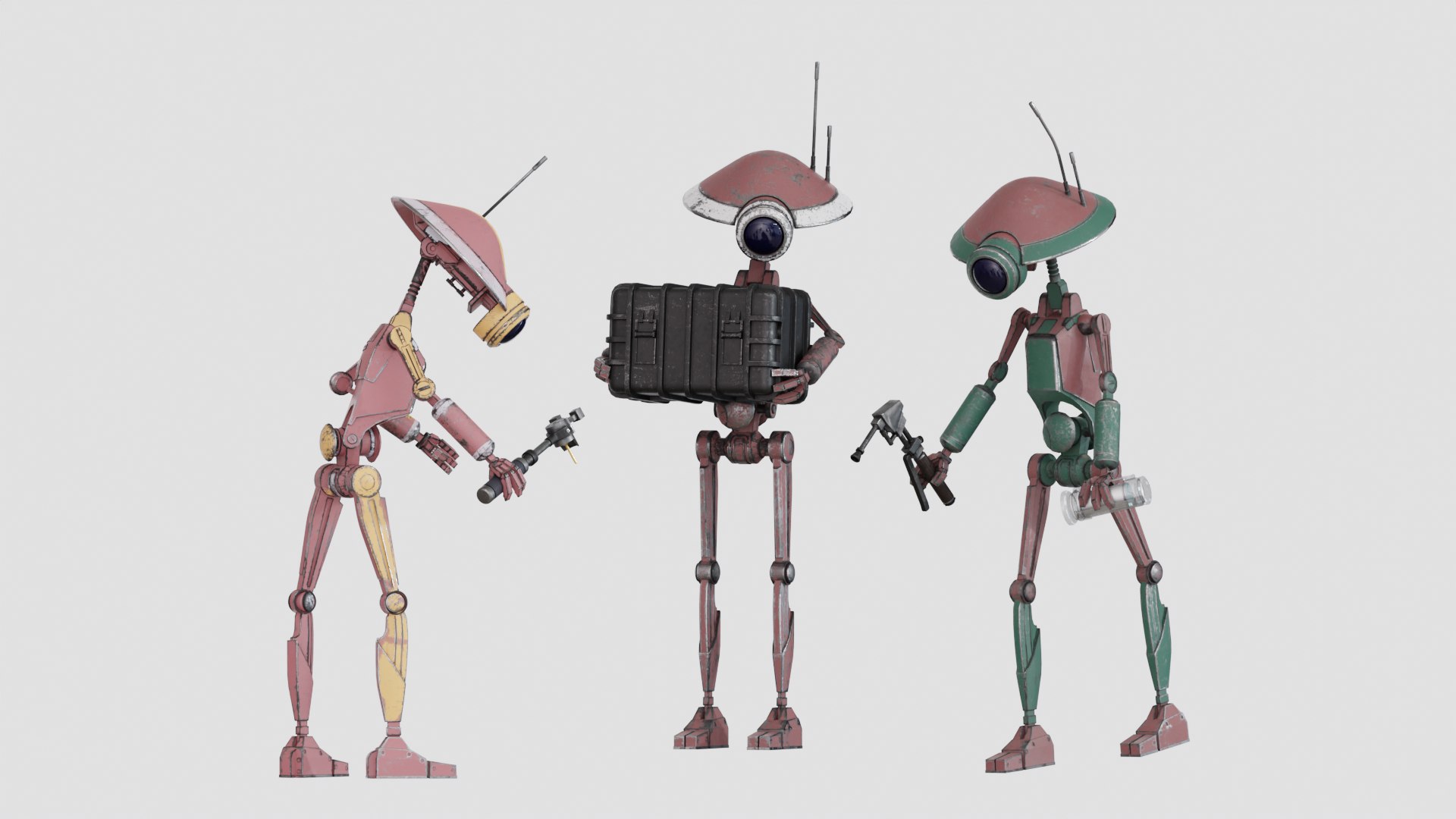 3D Model Pit Droid 3 Variants Star Wars - TurboSquid 2080061