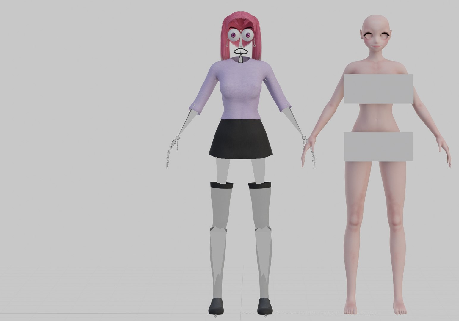 Standard Anime Girl V23078 3D Model - TurboSquid 2270499