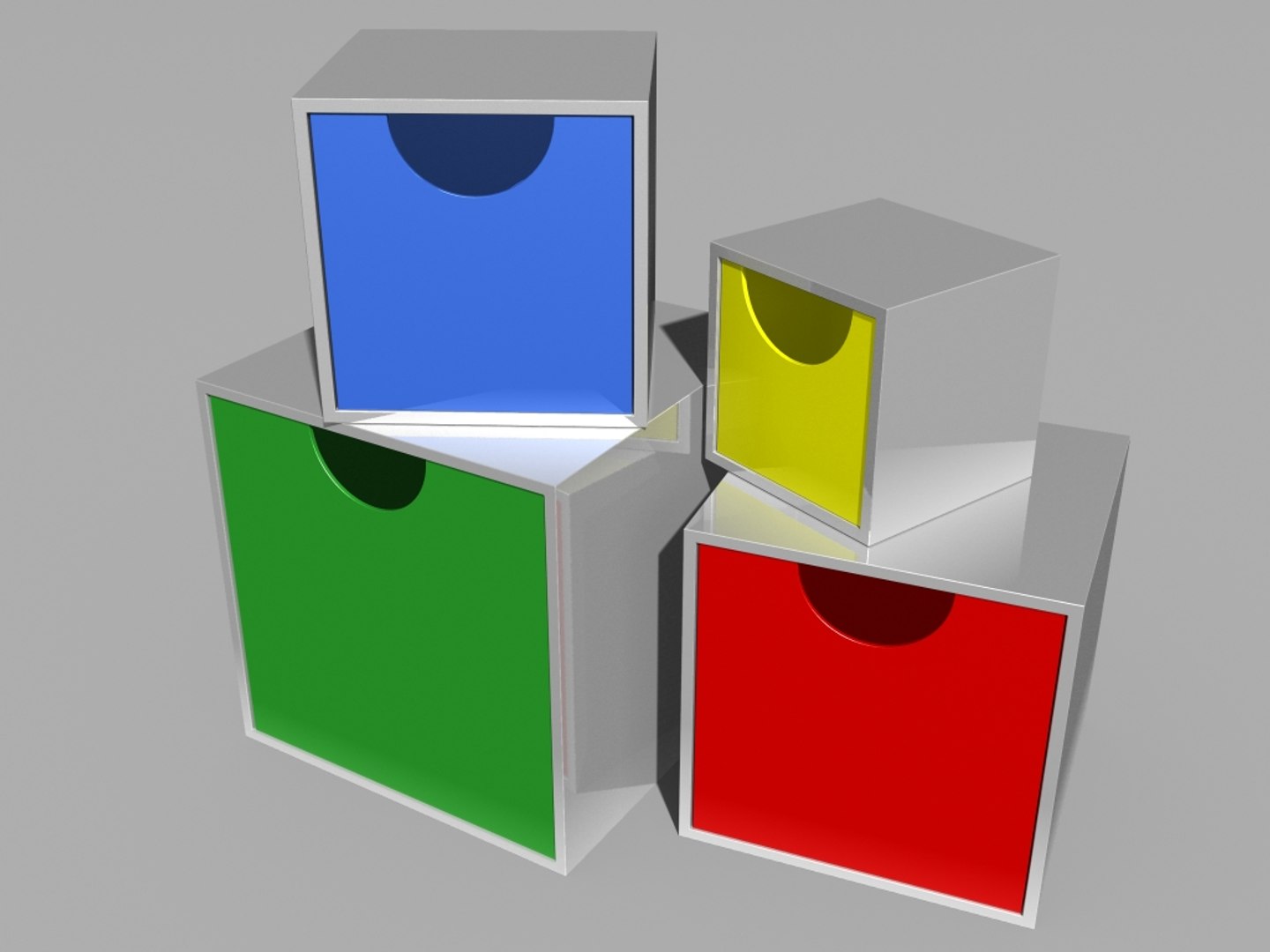 Storage Boxes 3d Model