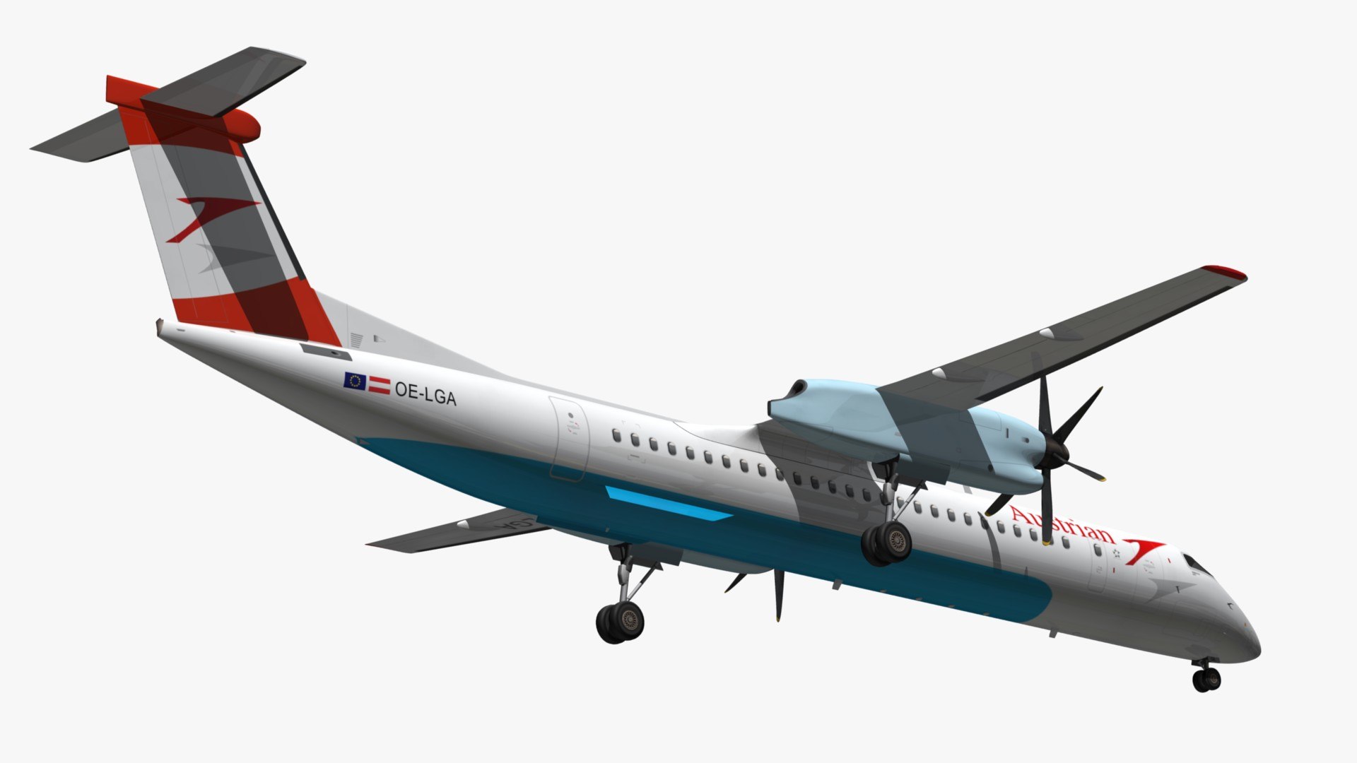 Bombardier Dash Q400 Austrian 3D Model | 1143231 | TurboSquid