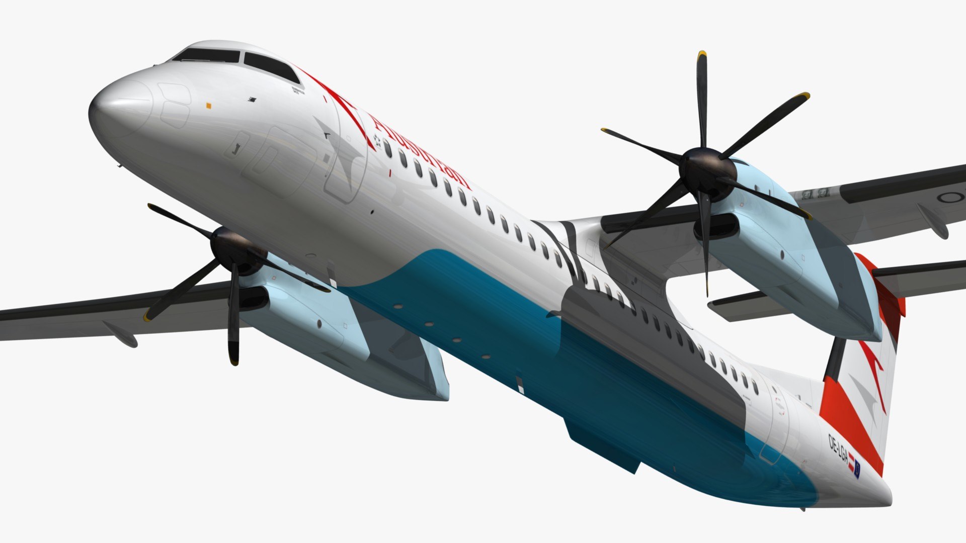 Bombardier Dash Q400 Austrian 3D Model | 1143231 | TurboSquid