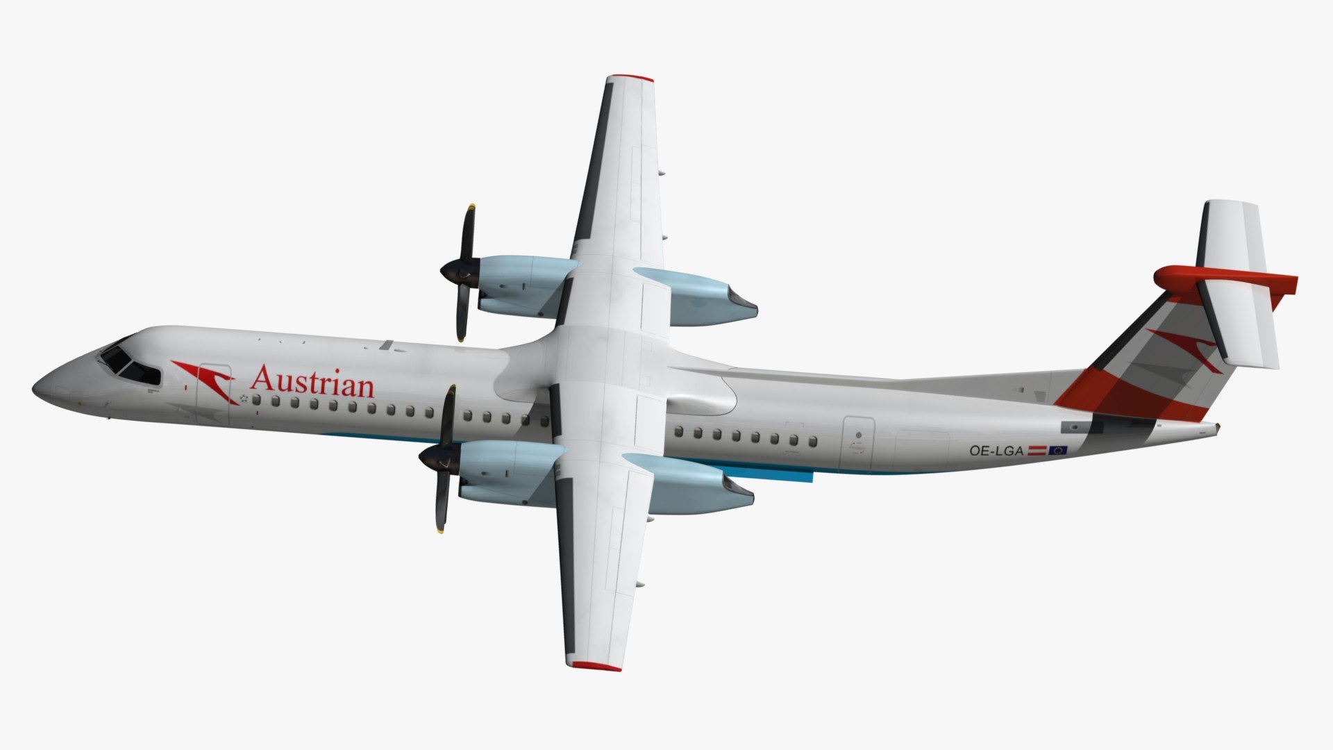 Bombardier Dash Q400 Austrian 3D Model | 1143231 | TurboSquid