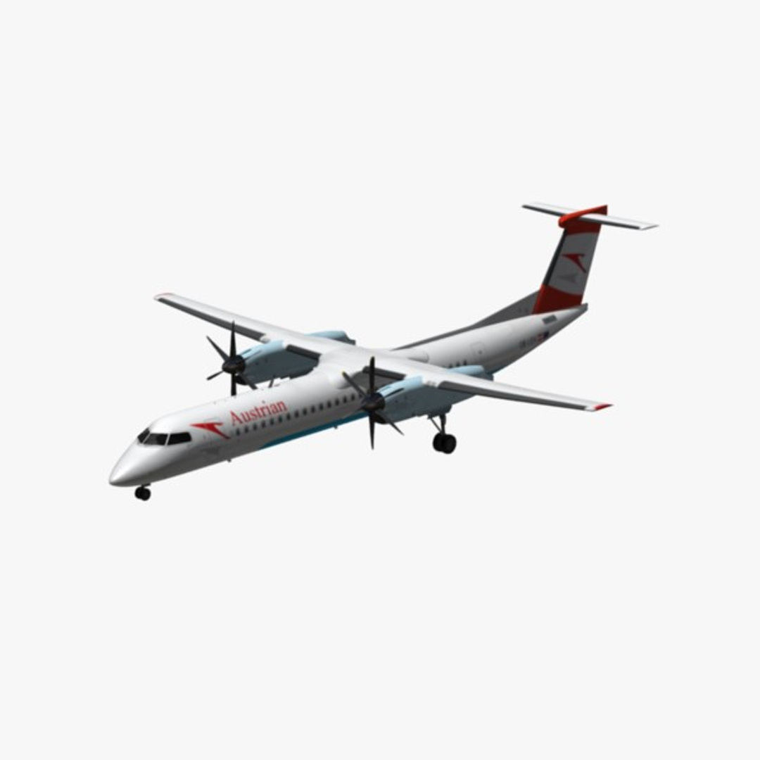 Bombardier Dash Q400 Austrian 3D Model | 1143231 | TurboSquid