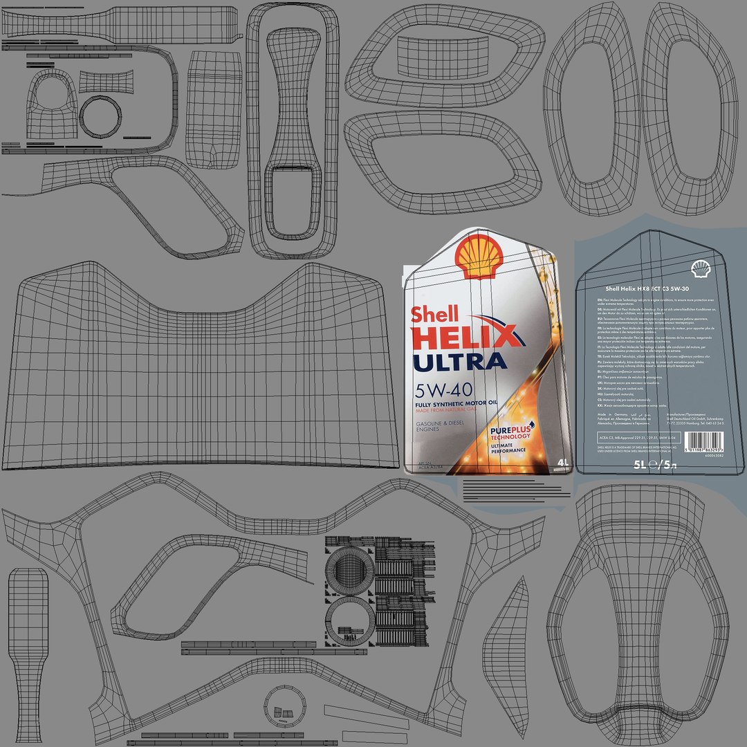 Shell Helix Oil Plastic Bottle 3D - TurboSquid 1789155