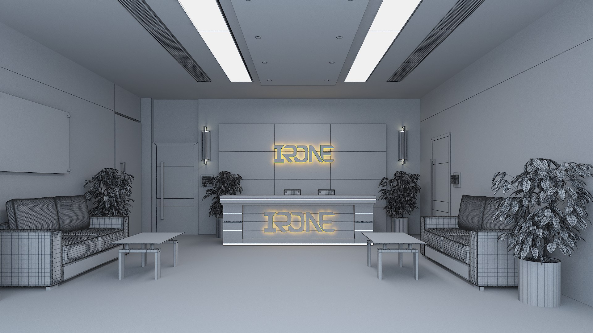 Office Reception Lobby 3D Model - TurboSquid 2244970