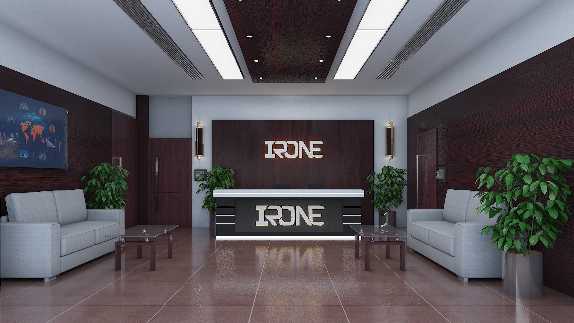 Office Reception Lobby 3D Model - TurboSquid 2244970