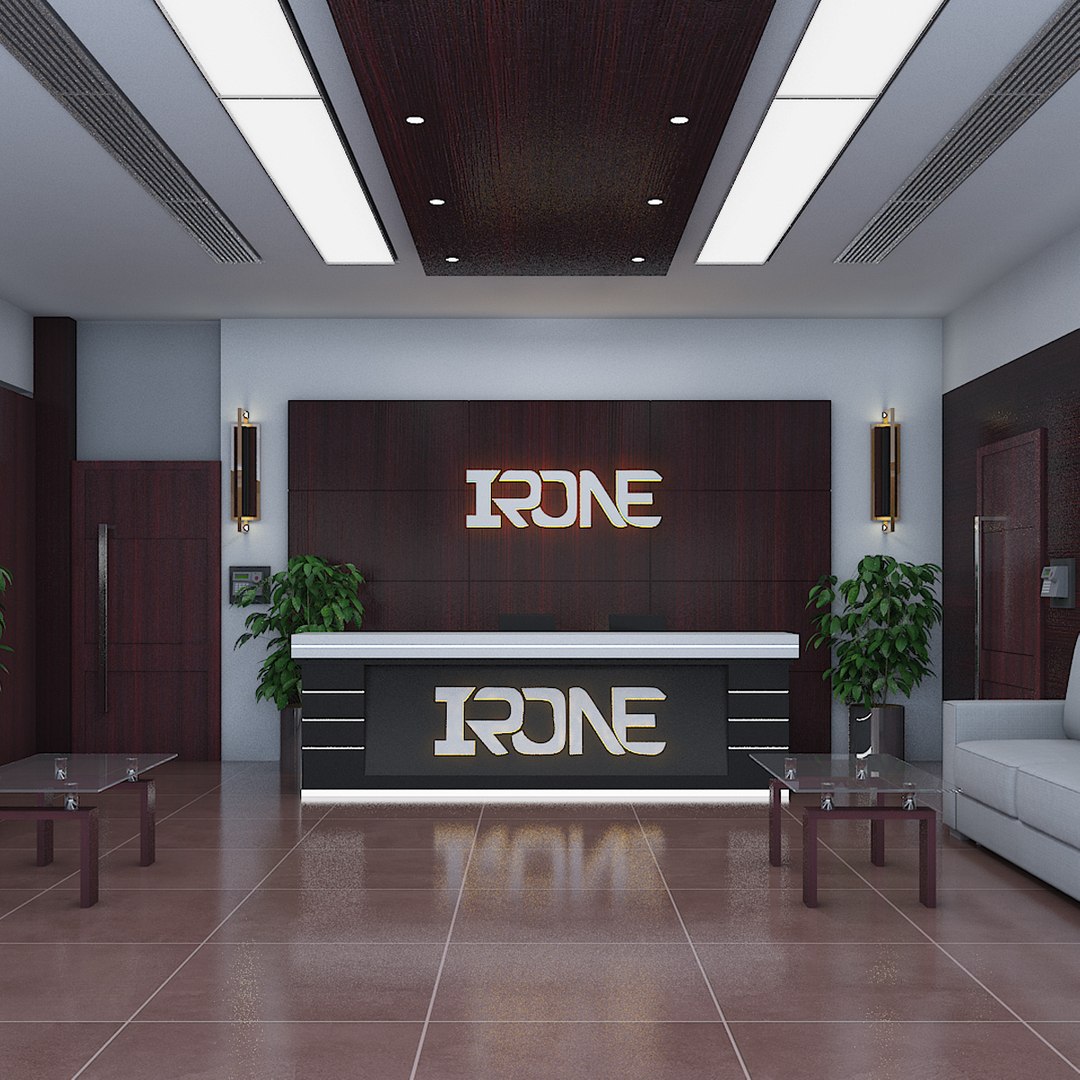 Office Reception Lobby 3D Model - TurboSquid 2244970