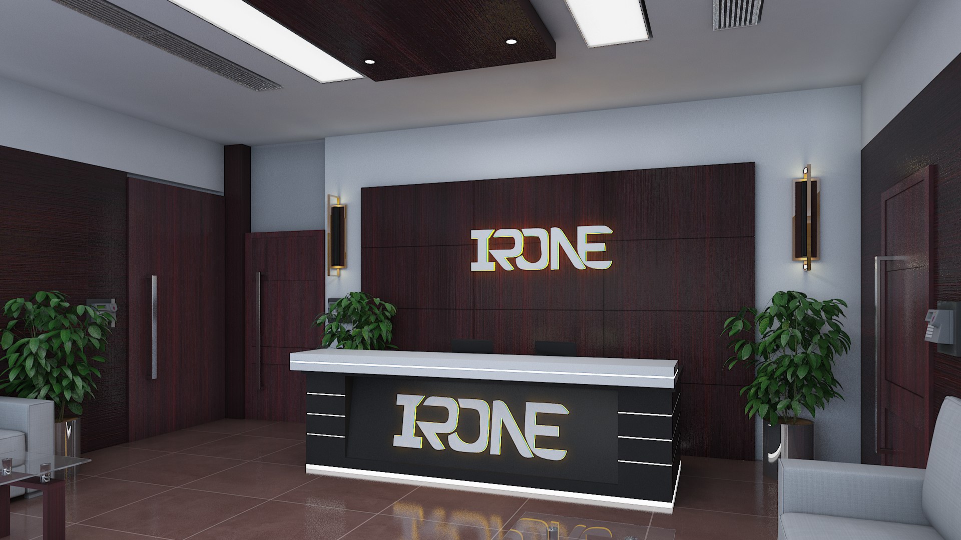 Office Reception Lobby 3D Model - TurboSquid 2244970