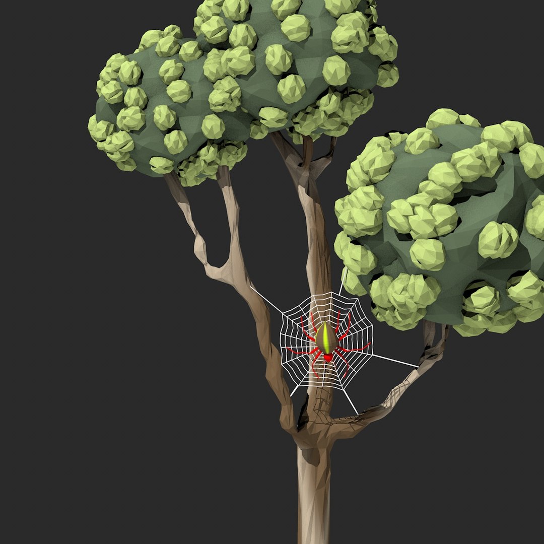 3ds Max Cartoon Tree Spider