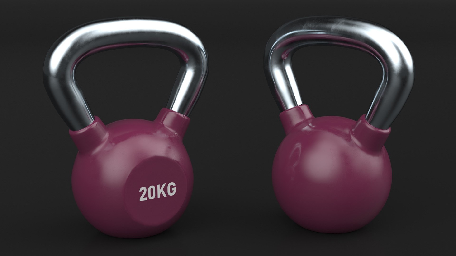 3D Vinyl Coated Metal Kettle Bell 20kg - TurboSquid 2063595
