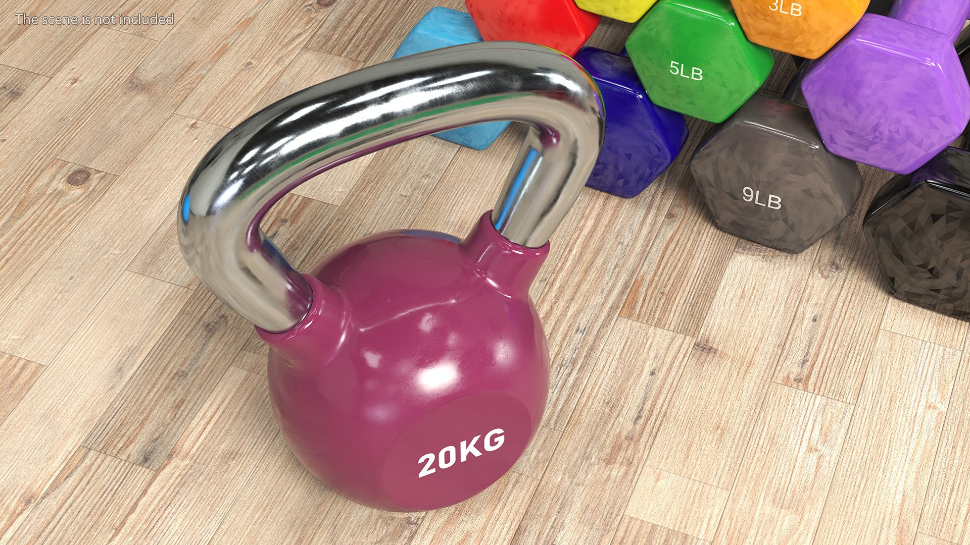 3D Vinyl Coated Metal Kettle Bell 20kg - TurboSquid 2063595
