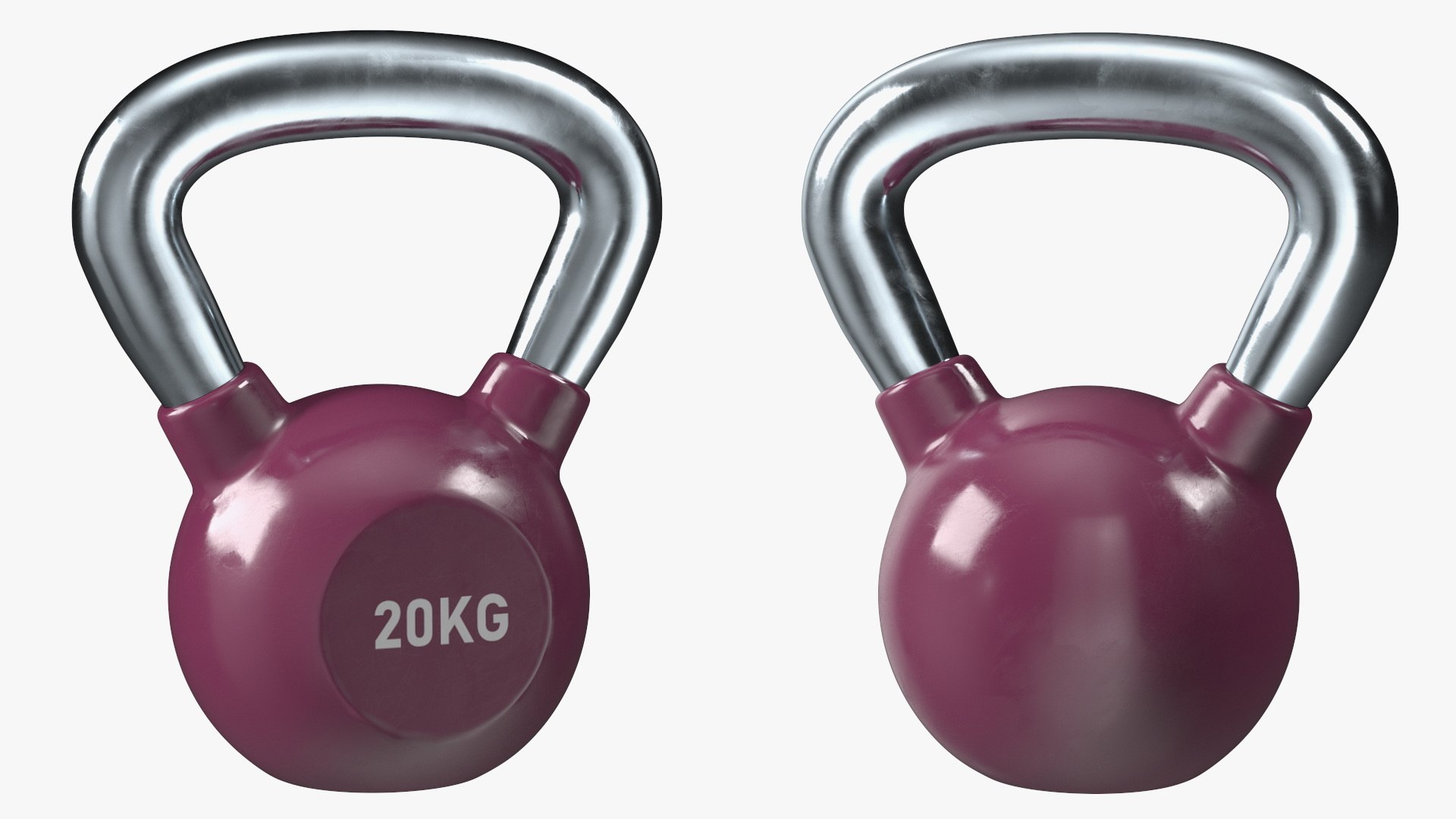 3D Vinyl Coated Metal Kettle Bell 20kg - TurboSquid 2063595