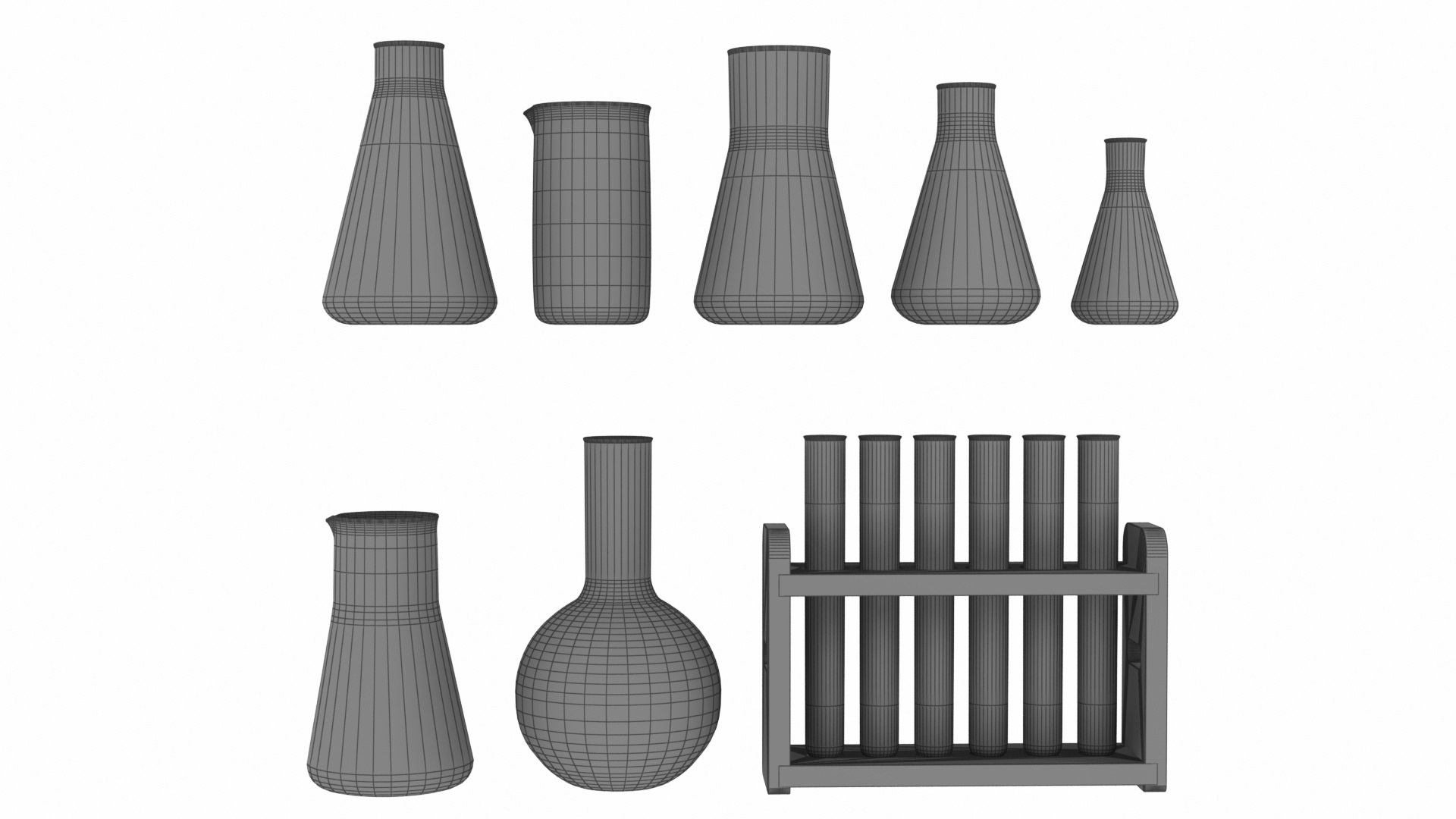 Lab Tubes 3D Model - TurboSquid 2456321