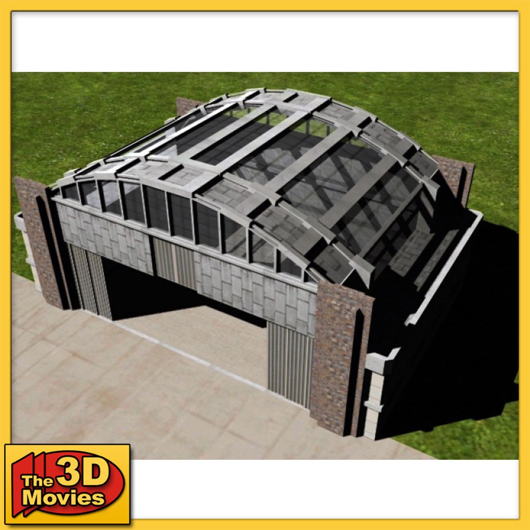 3d Modern Hangar Model