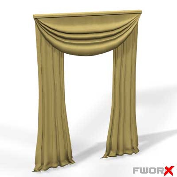 3ds max window curtains