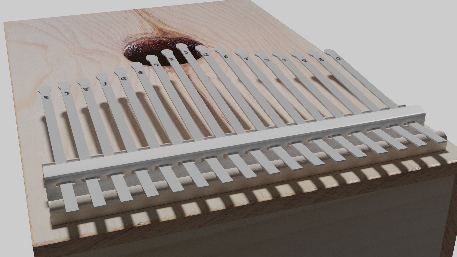 17 Key Kalimba Model - TurboSquid 1497413