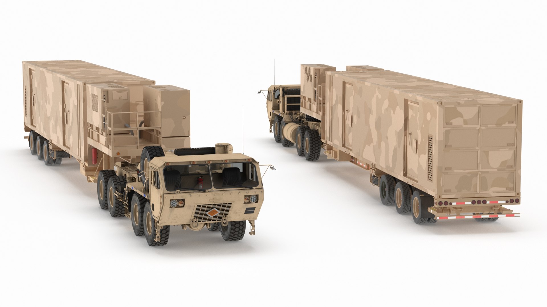 3D Military Truck With Camouflage Battery Control Center - TurboSquid ...