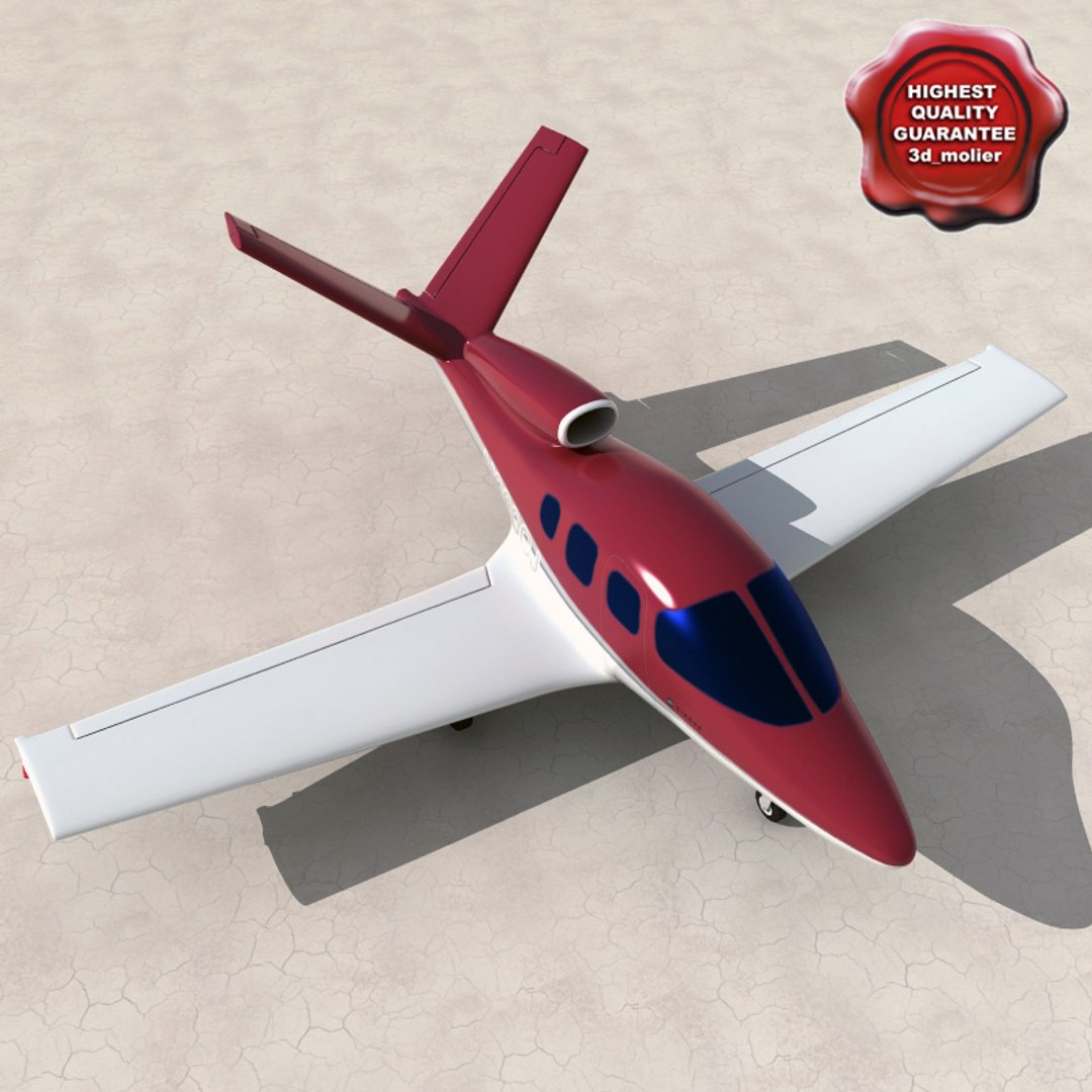 3d Realistic Cirrus Vision Sj50 Model