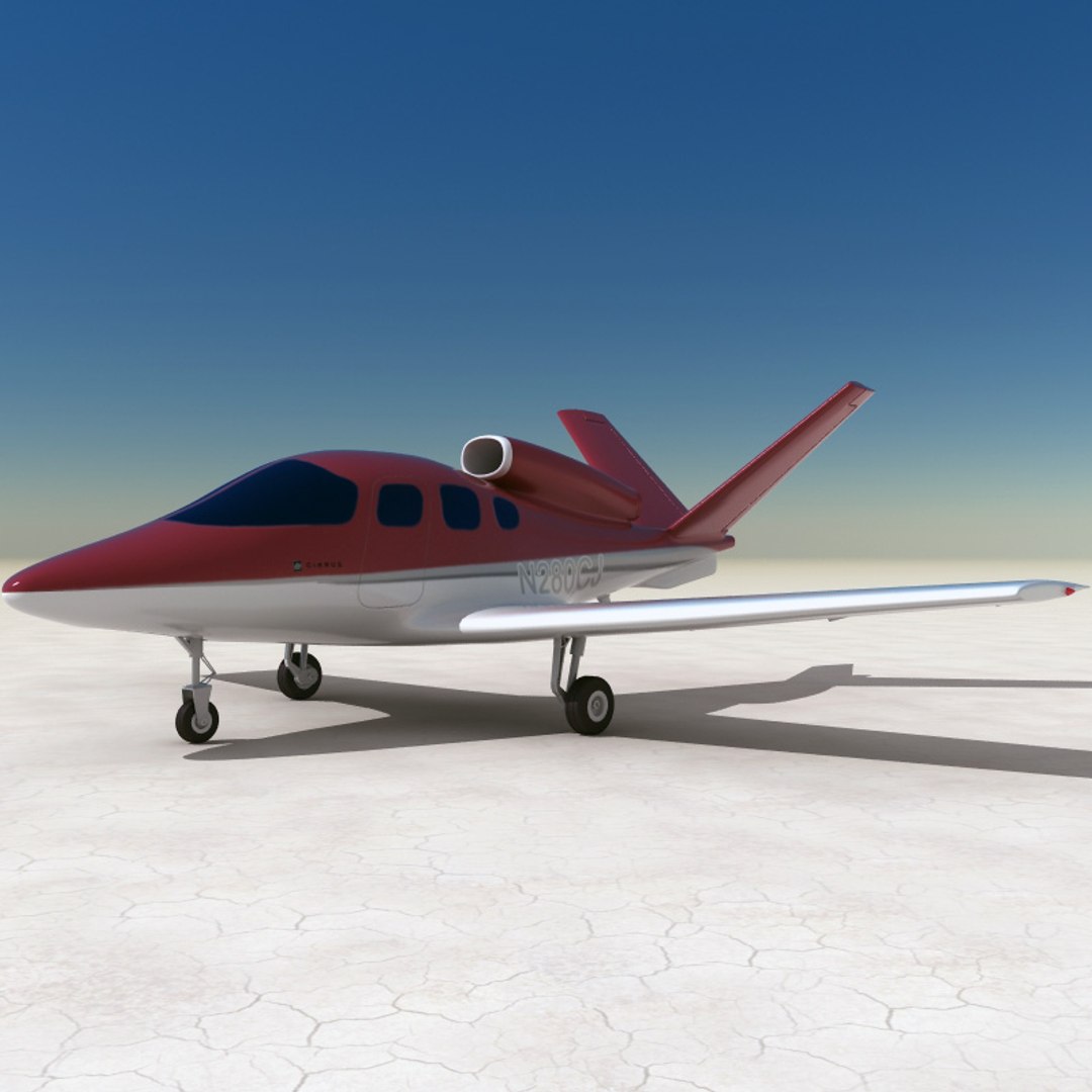 3d Realistic Cirrus Vision Sj50 Model