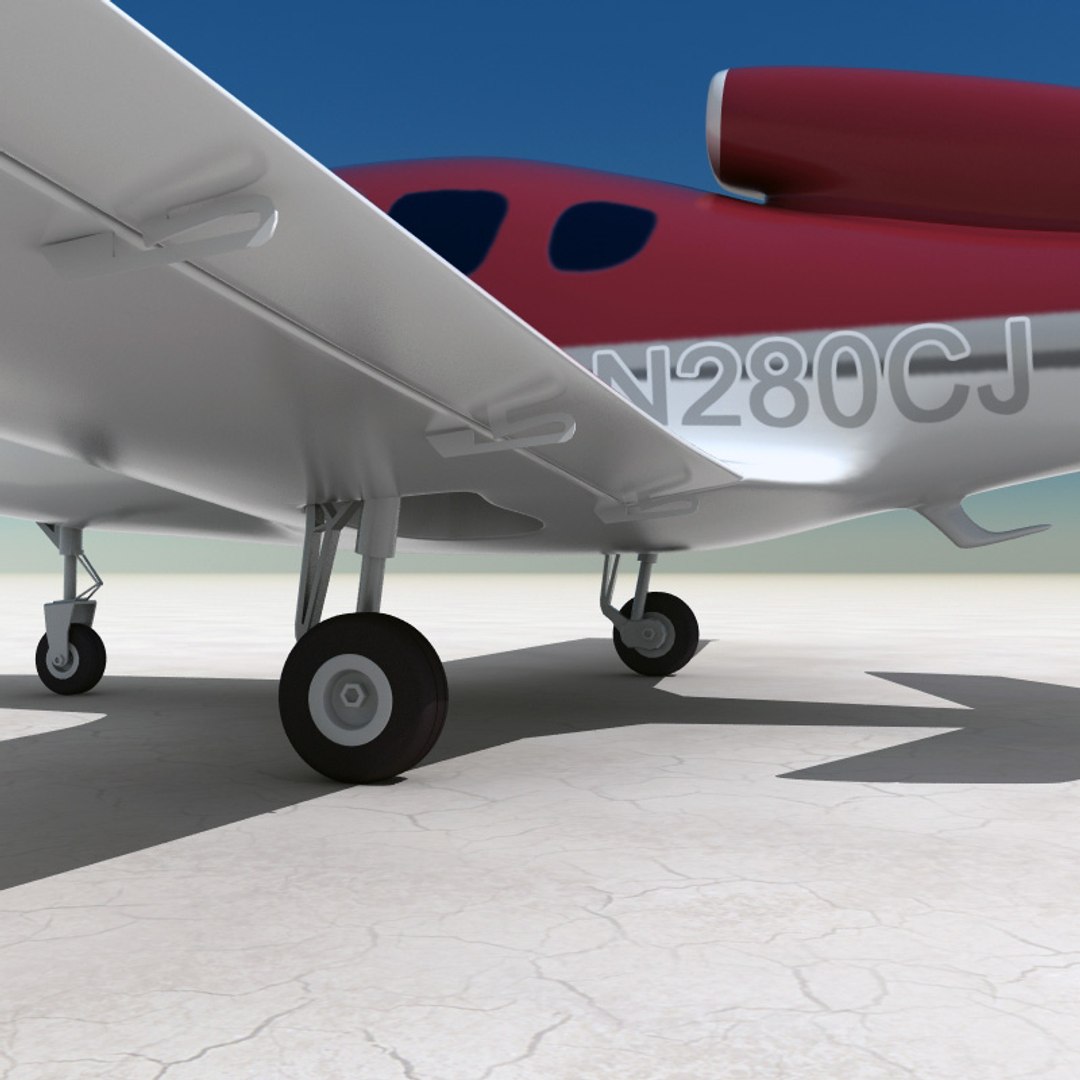 3d Realistic Cirrus Vision Sj50 Model