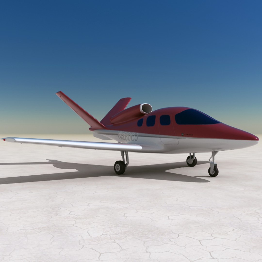 3d Realistic Cirrus Vision Sj50 Model