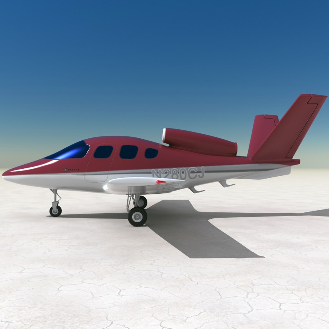 3d Realistic Cirrus Vision Sj50 Model