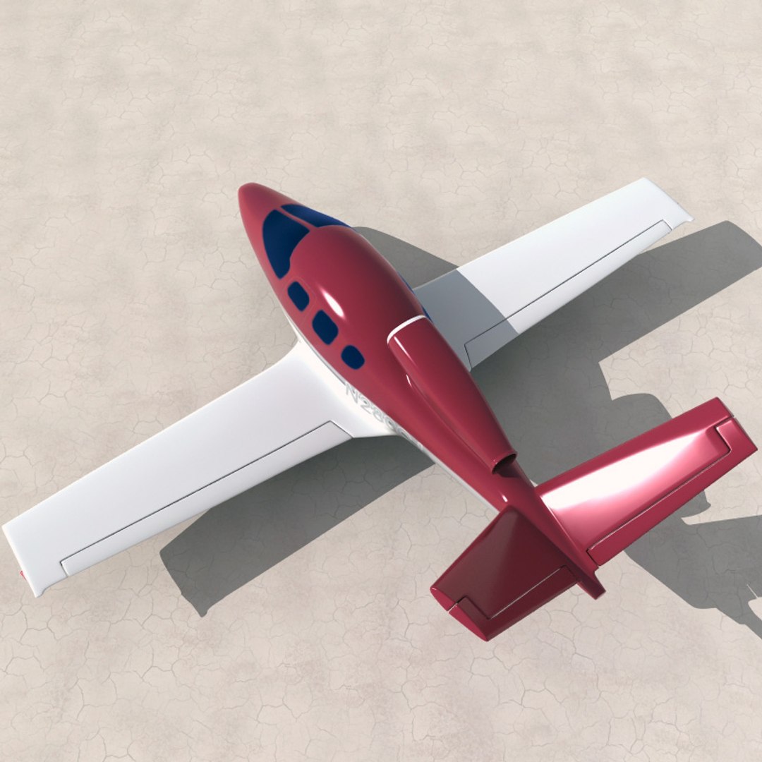 3d Realistic Cirrus Vision Sj50 Model