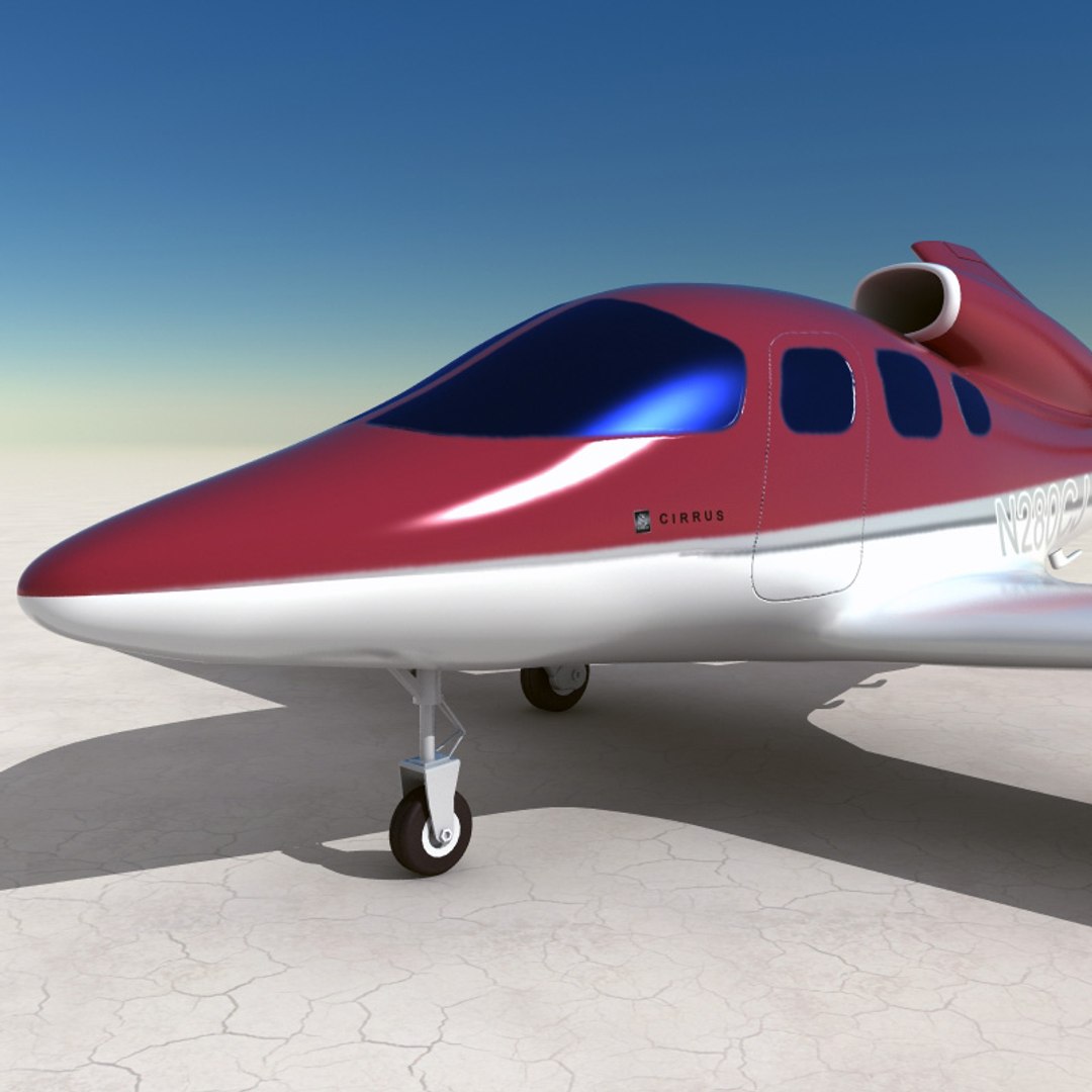 3d Realistic Cirrus Vision Sj50 Model