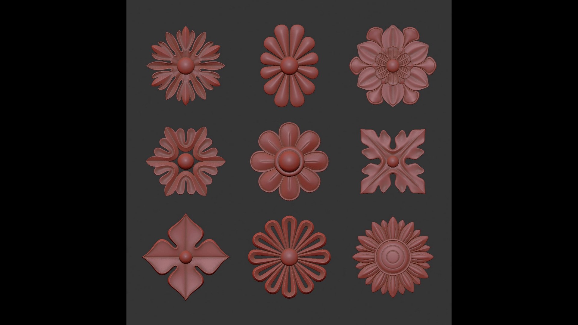 Ornament Element Pack 04 3D Model - TurboSquid 2072648