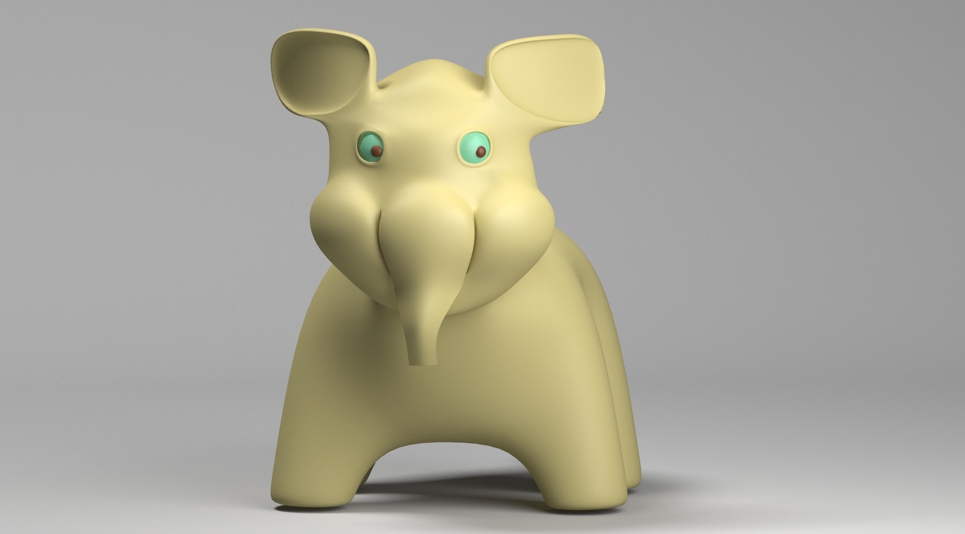 3d model small elephant