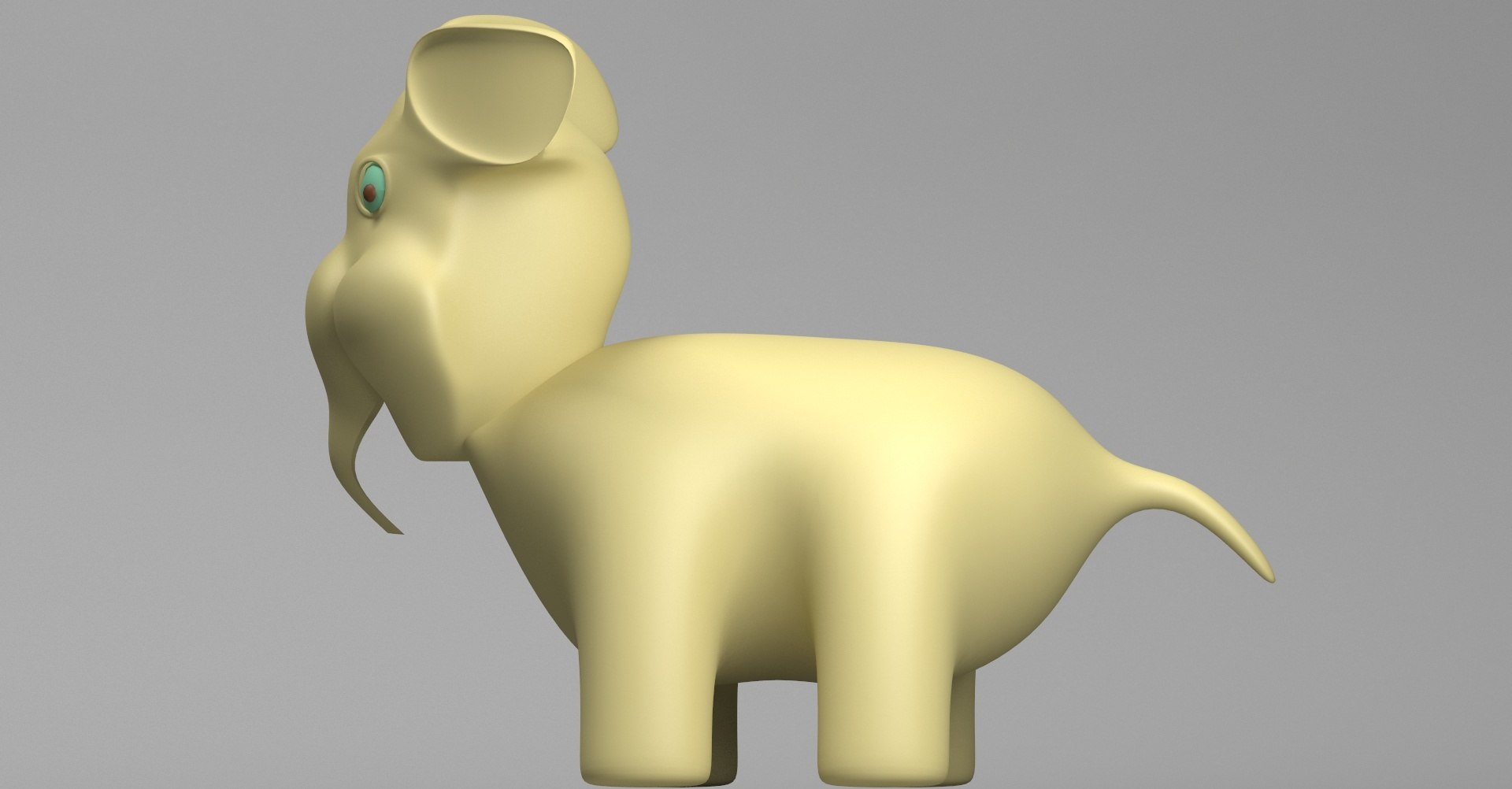 3d model small elephant