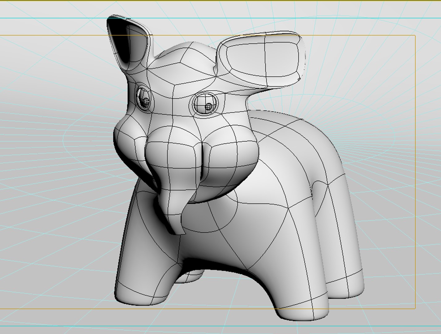 3d model small elephant