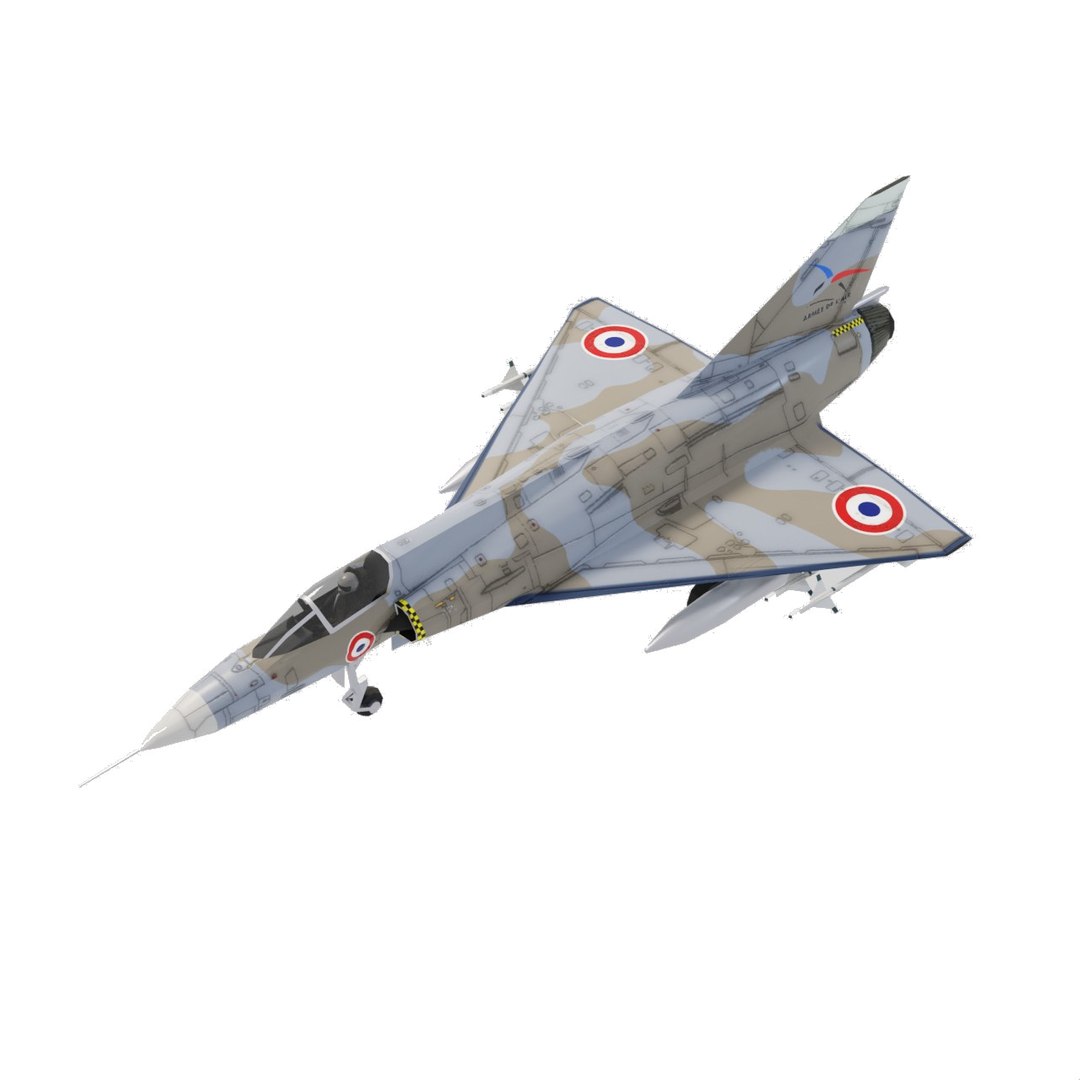 3D Dassault Mirage III Lowpoly Jet Fighter Model - TurboSquid 1870028