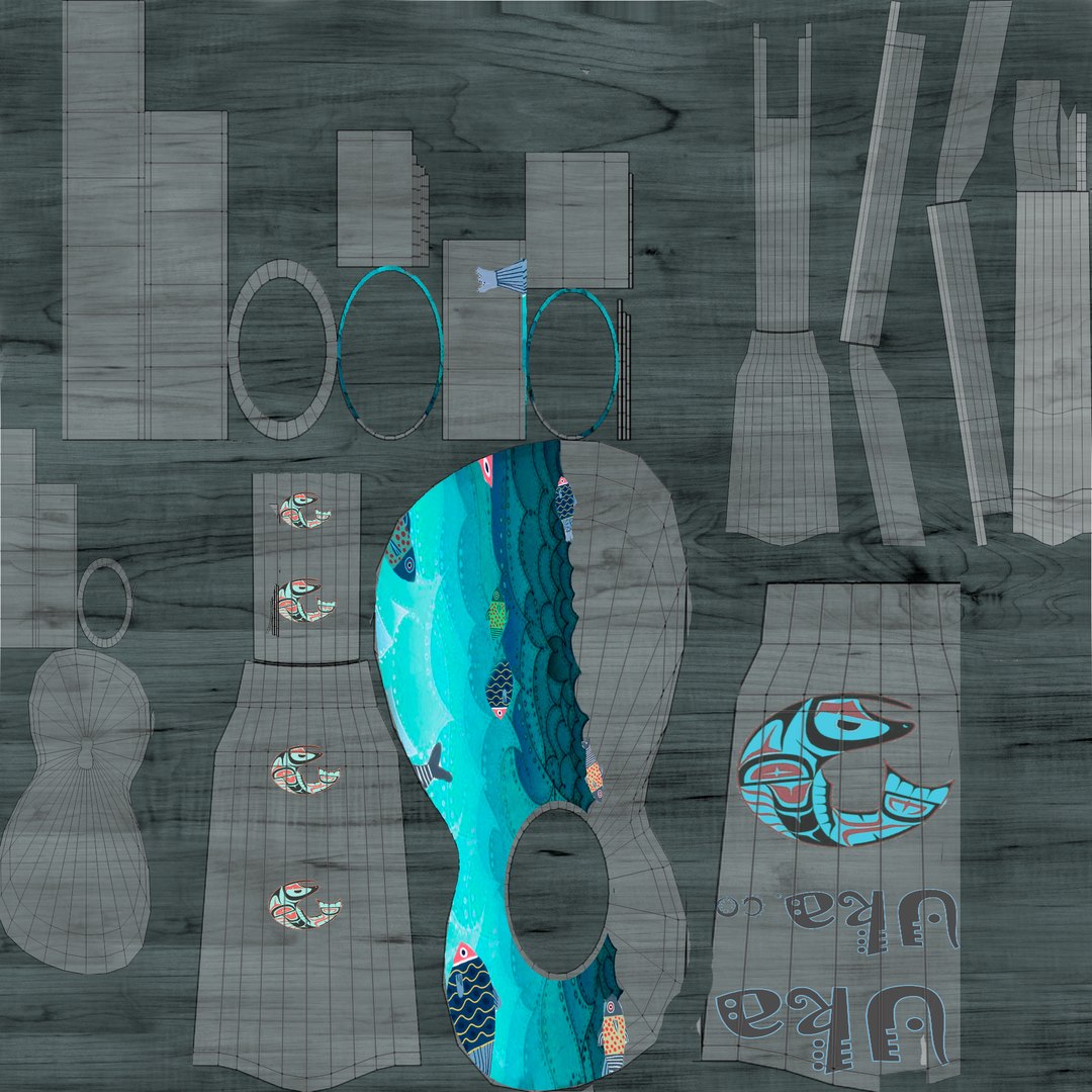 3d ukulele soprano