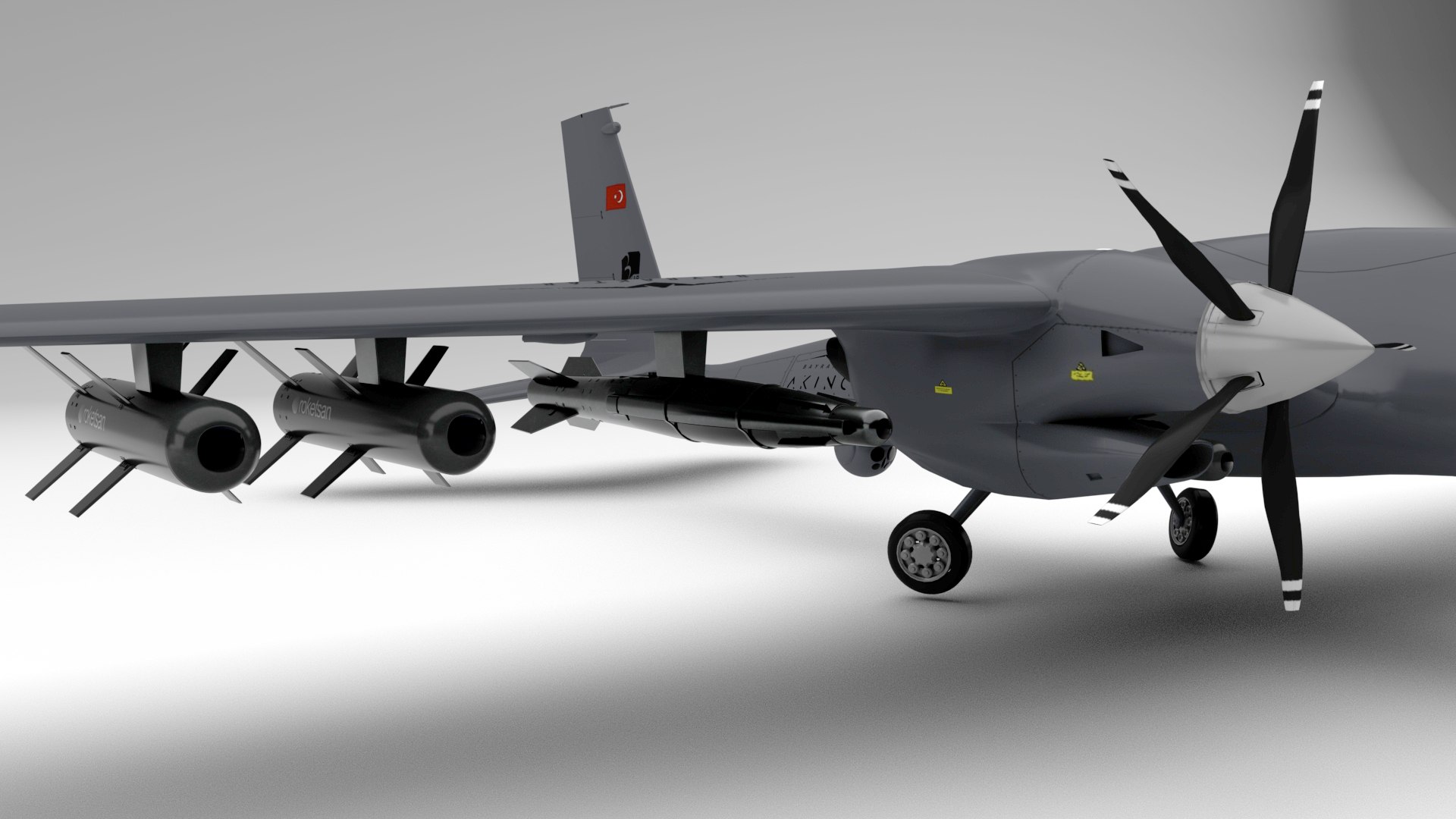 3D Model Baykar Bayraktar Akinci - TurboSquid 2182984