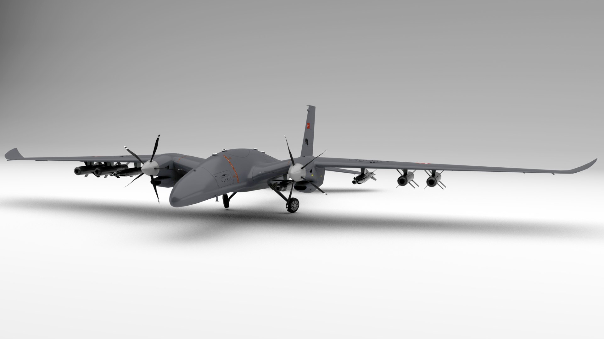 3D Model Baykar Bayraktar Akinci - TurboSquid 2182984