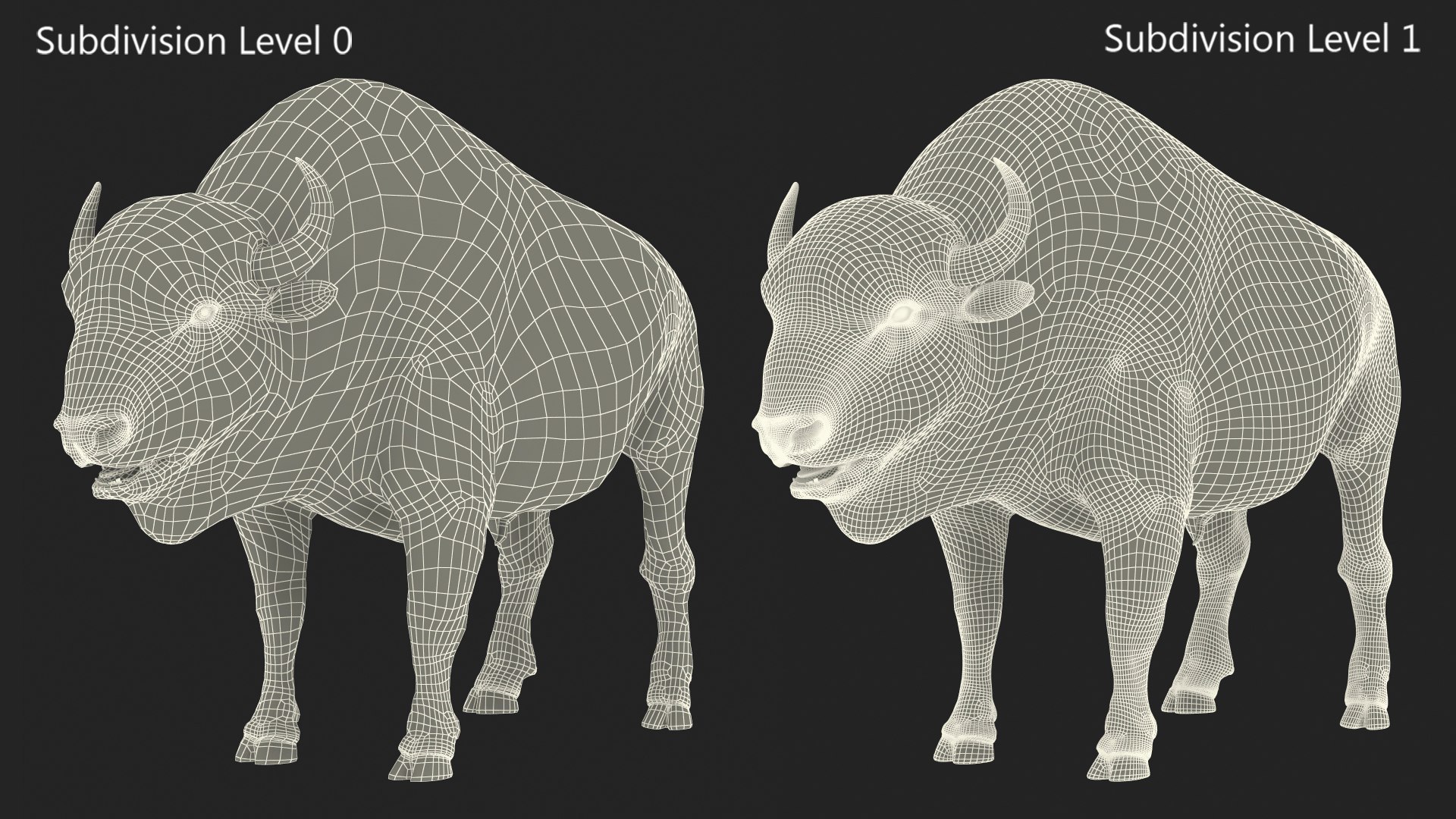 3D North American Bison With Fur - TurboSquid 2130588