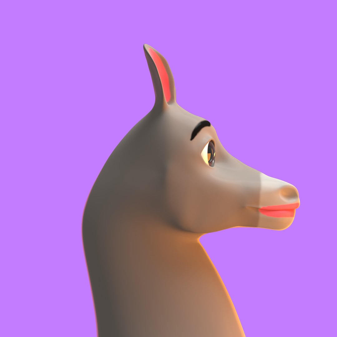 Stylized Female Donkey Rigged 3D - TurboSquid 2011706