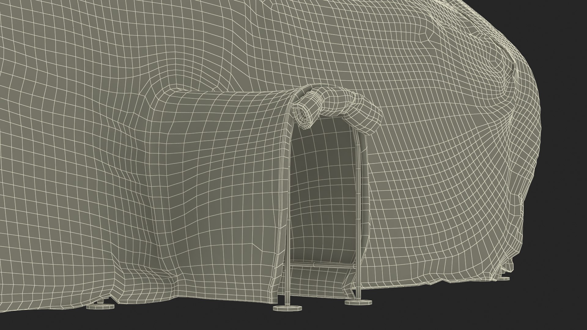 3D Deployed Tactical Aircraft Shelter Beige Model - TurboSquid 2421826