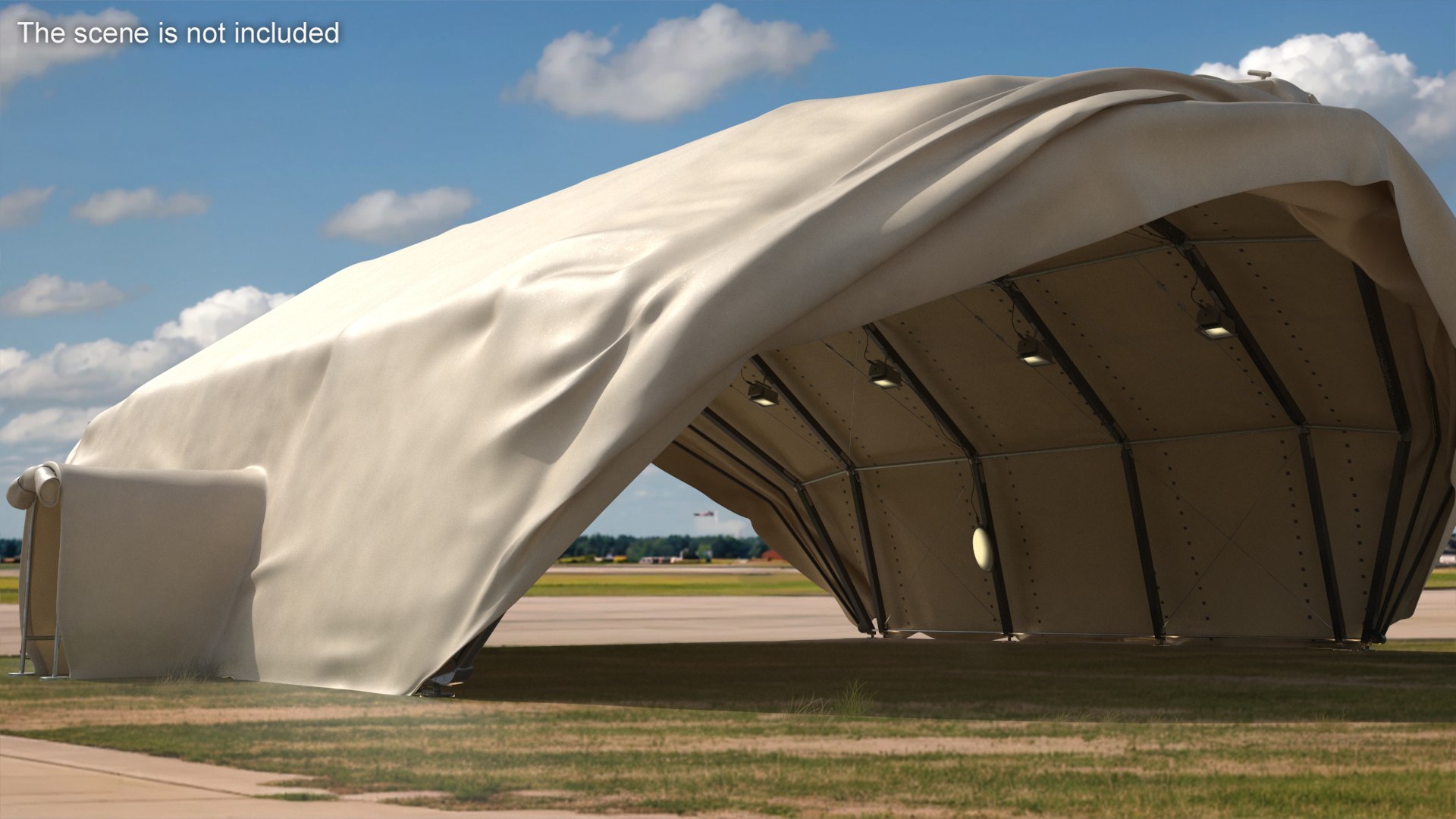3D Deployed Tactical Aircraft Shelter Beige Model - TurboSquid 2421826