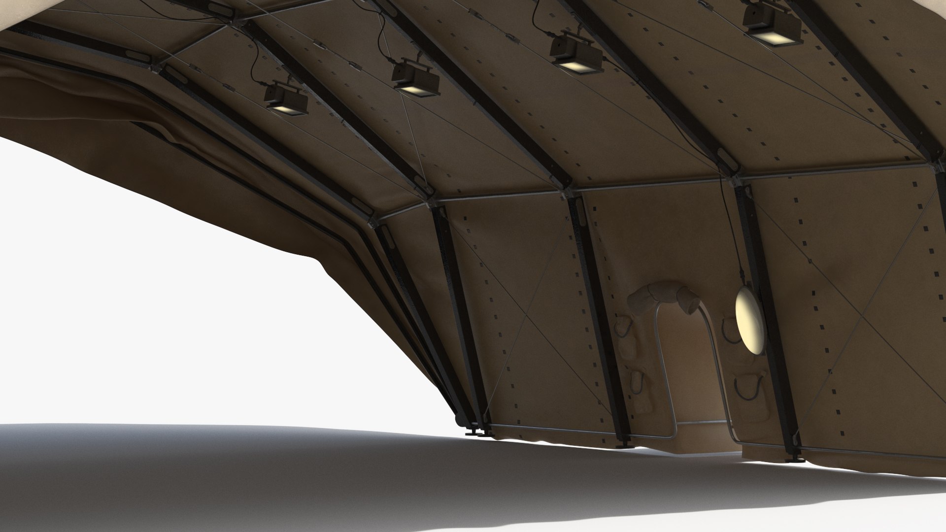 3D Deployed Tactical Aircraft Shelter Beige Model - TurboSquid 2421826