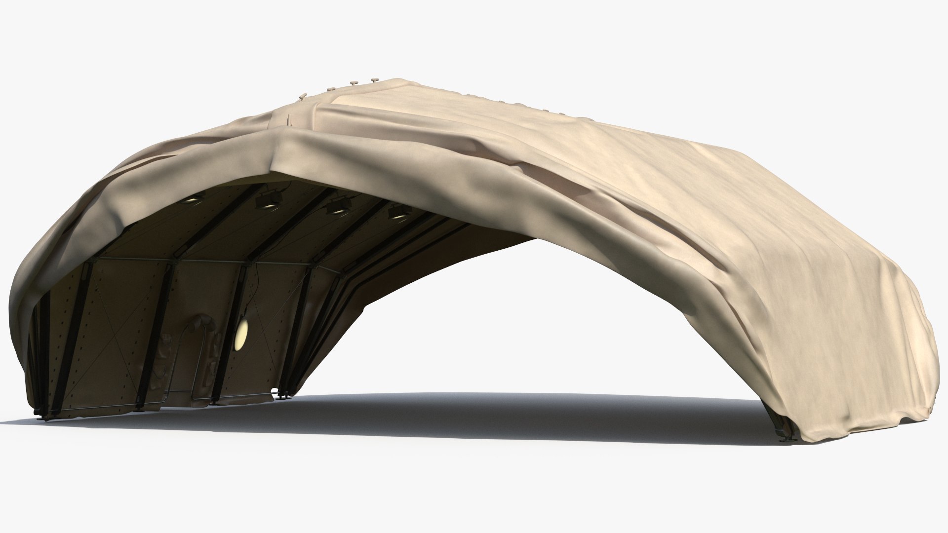 3D Deployed Tactical Aircraft Shelter Beige Model - TurboSquid 2421826