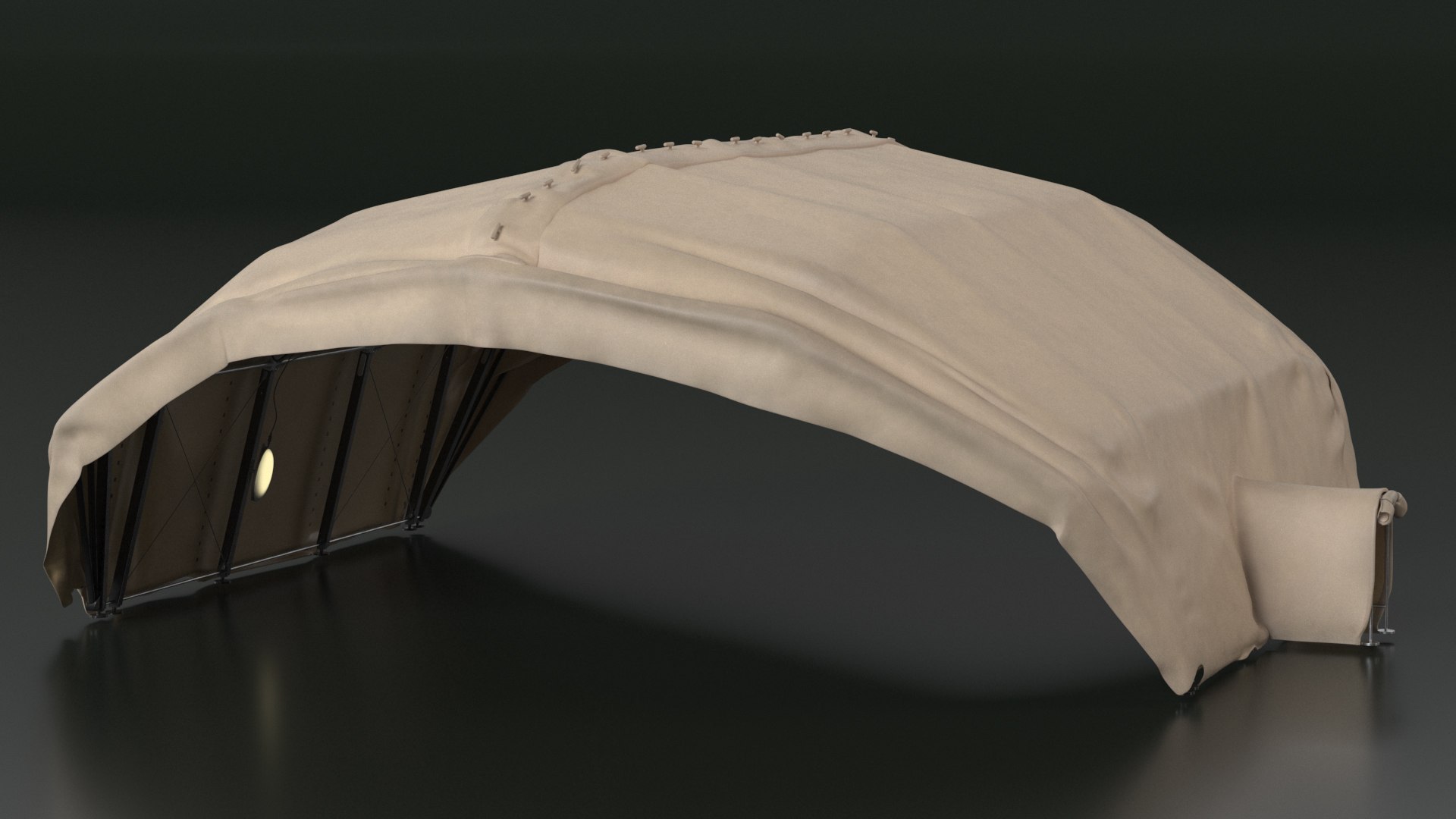 3D Deployed Tactical Aircraft Shelter Beige Model - TurboSquid 2421826