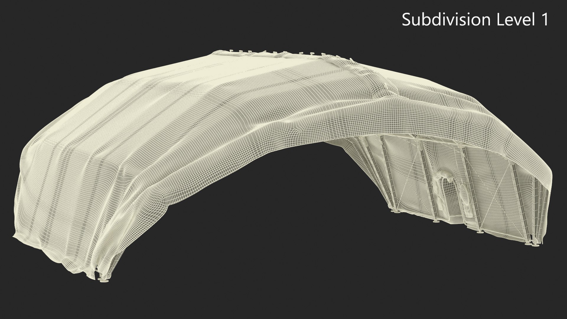 3D Deployed Tactical Aircraft Shelter Beige Model - TurboSquid 2421826