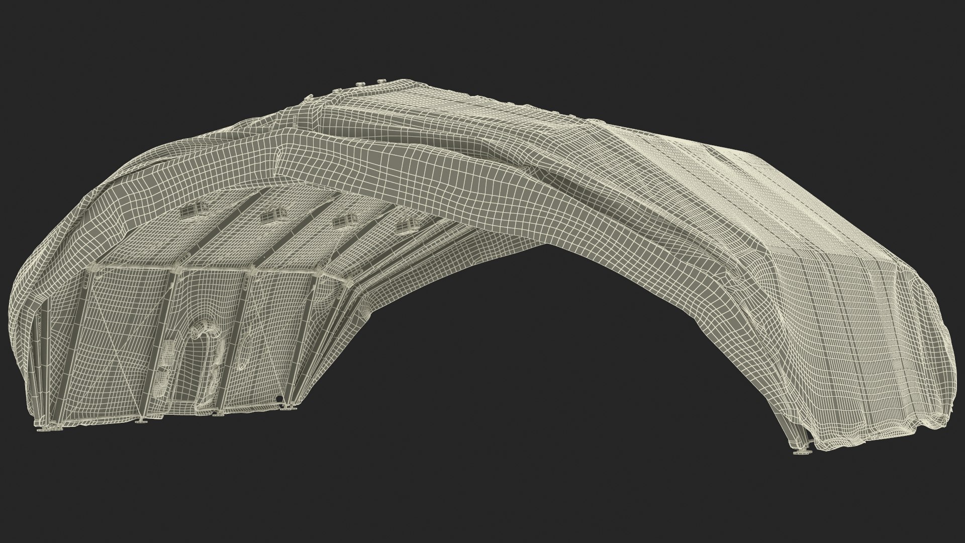 3D Deployed Tactical Aircraft Shelter Beige Model - TurboSquid 2421826
