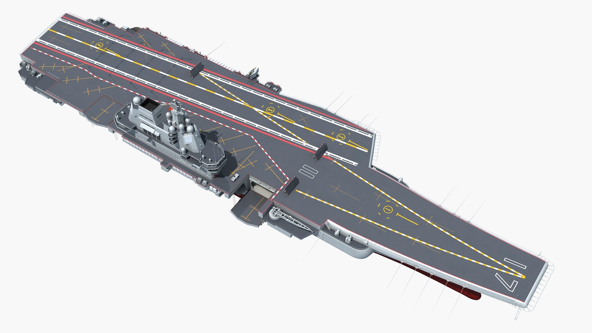 China Aircraft Carrier CV17 3D Model - TurboSquid 2113179