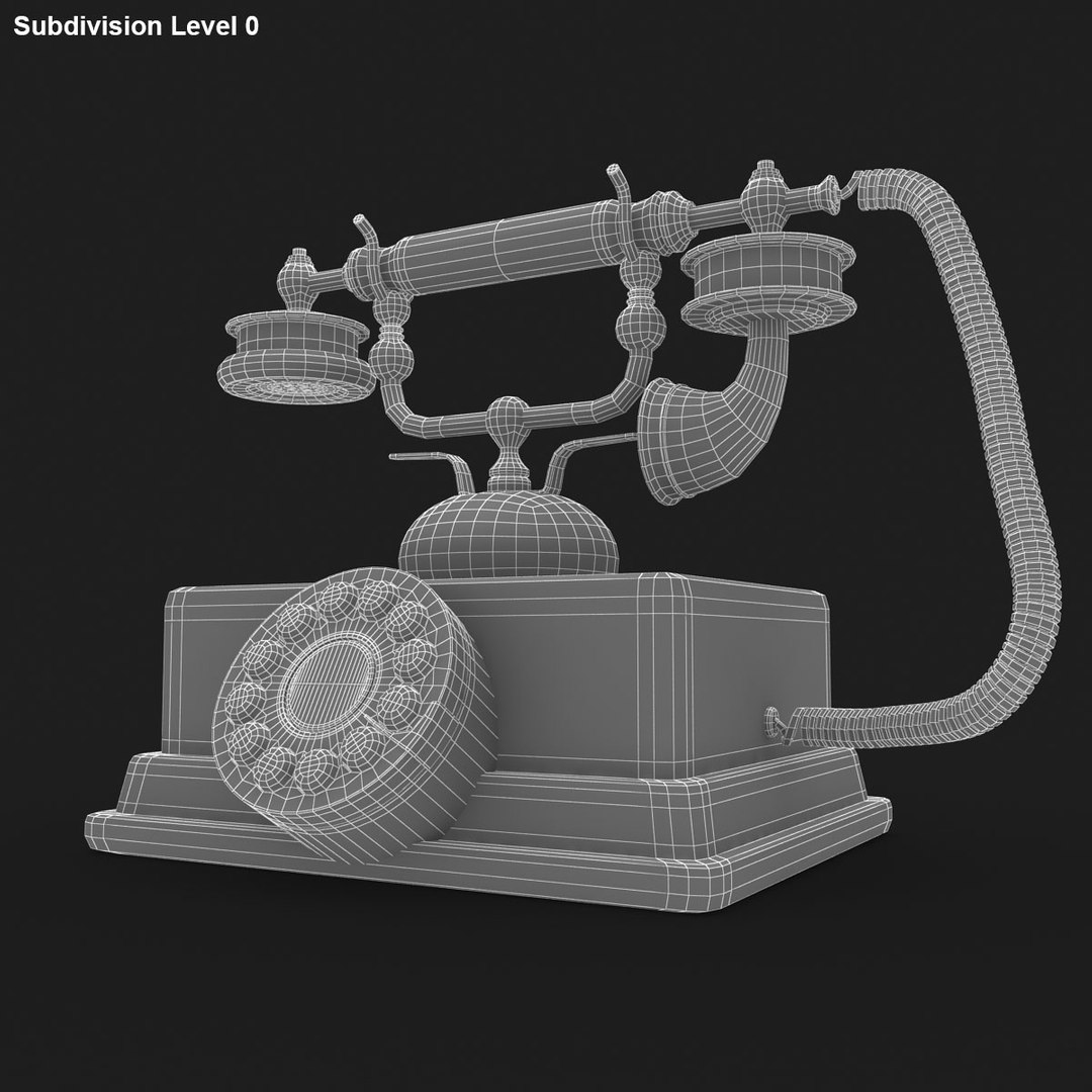max realistic antique telephone