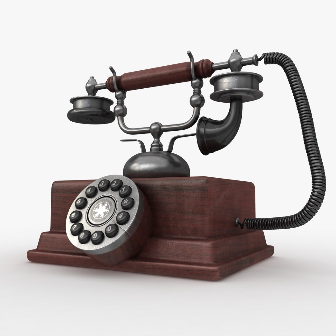 max realistic antique telephone